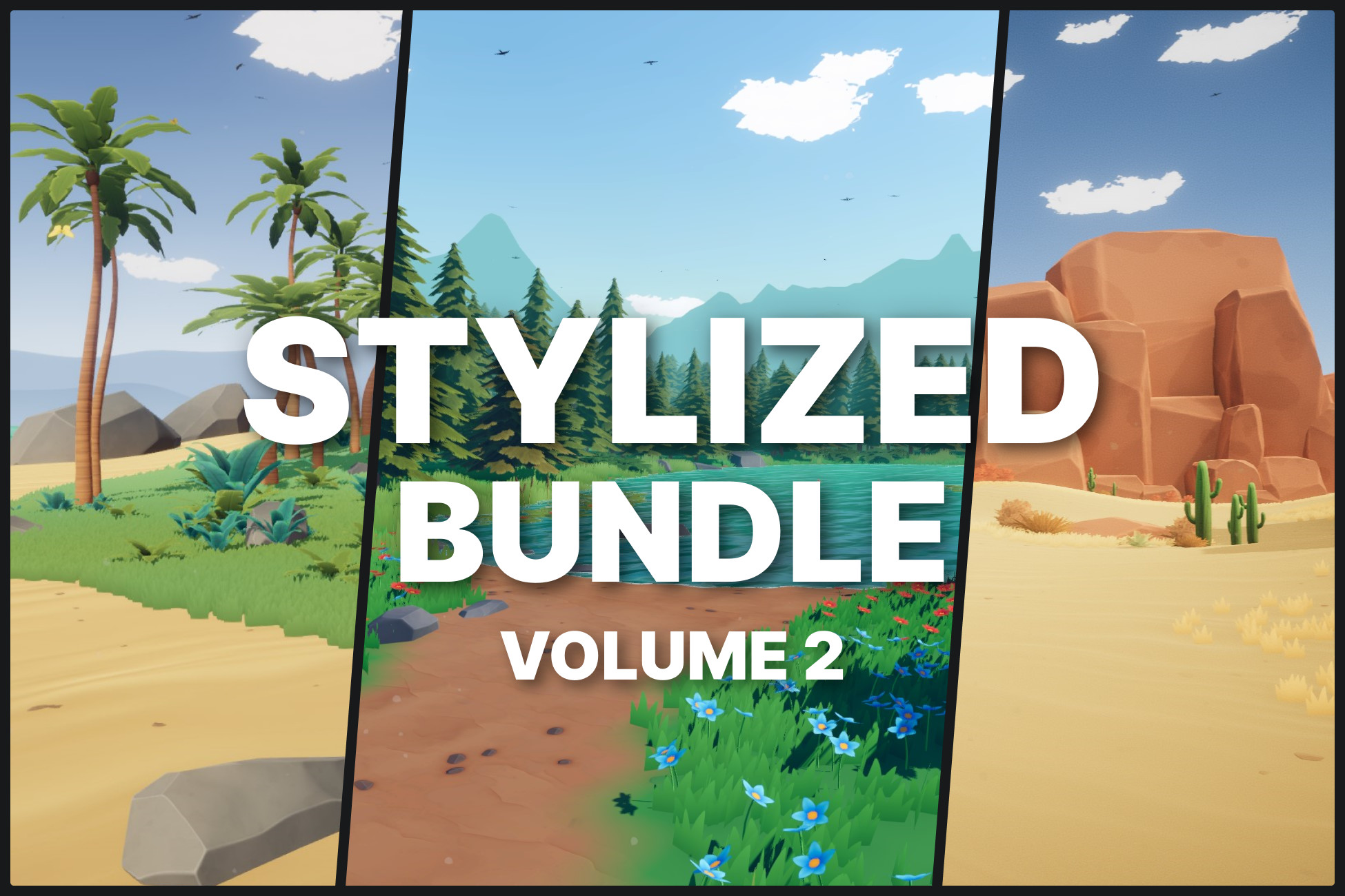 Stylized Bundle Volume 2 - Forest, Desert & Tropical Island | 3D Landscapes | Unity Asset Store