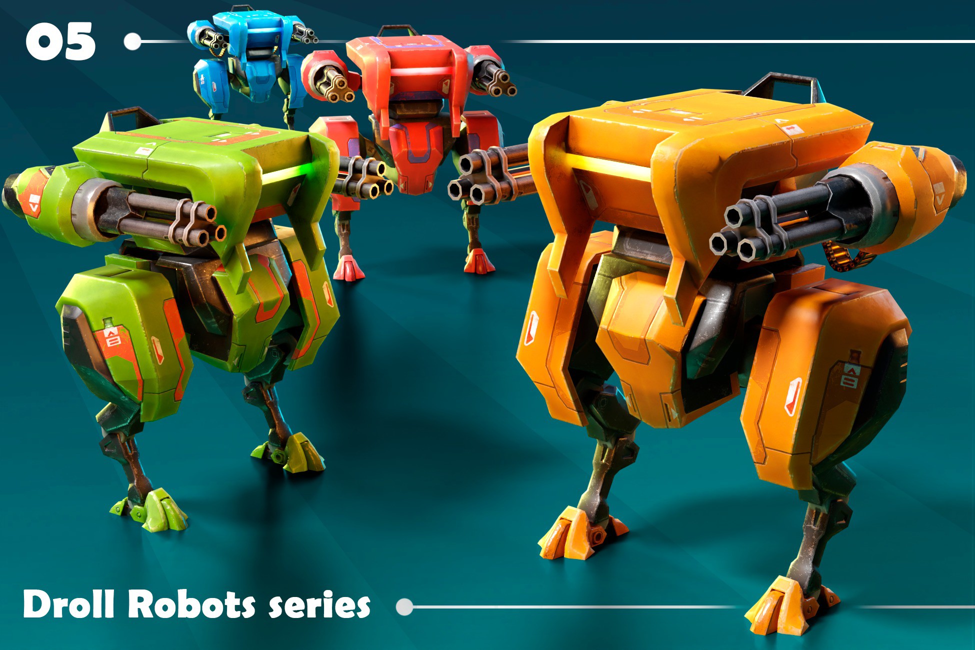 Droll Robot 05 3d Robots Unity Asset Store