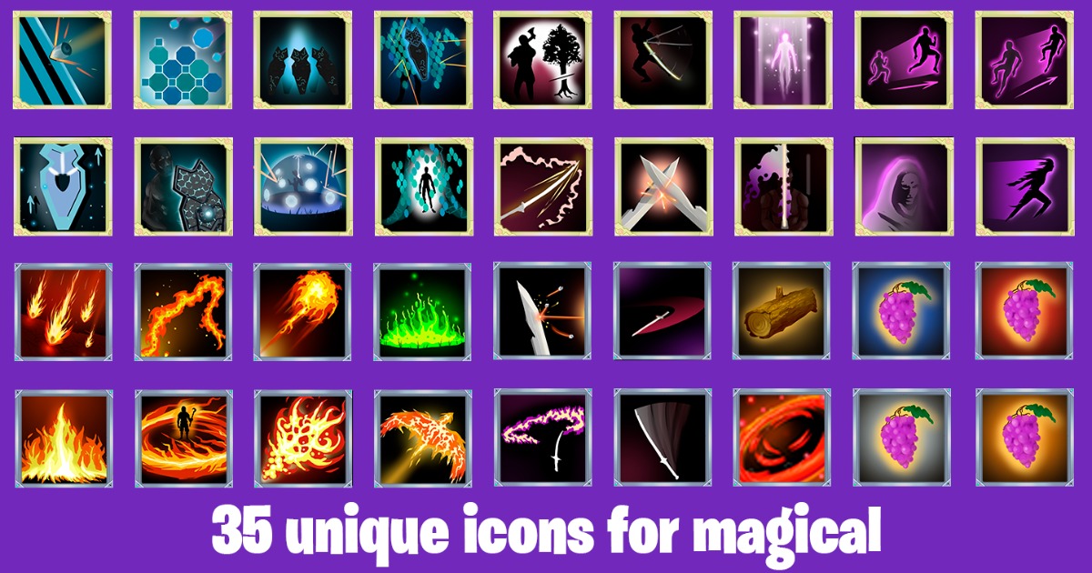 35+ Icons for spells | 2D Icons | Unity Asset Store