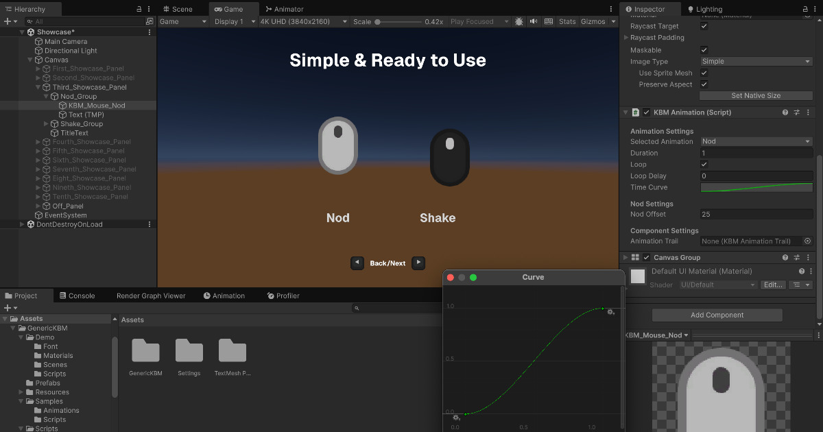 Generic Keyboard & Mouse Sprites (+Script Animation) | 2D GUI | Unity ...