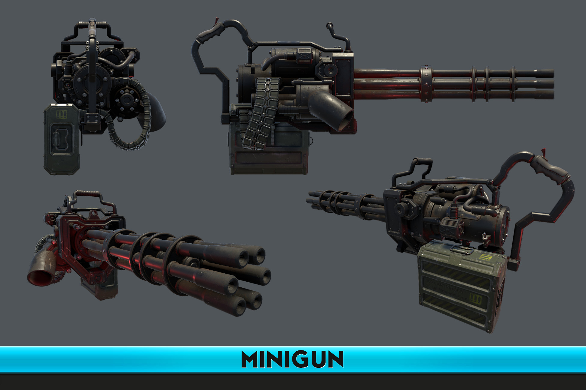 Gatling MiniGun | 3D Weapons | Unity Asset Store
