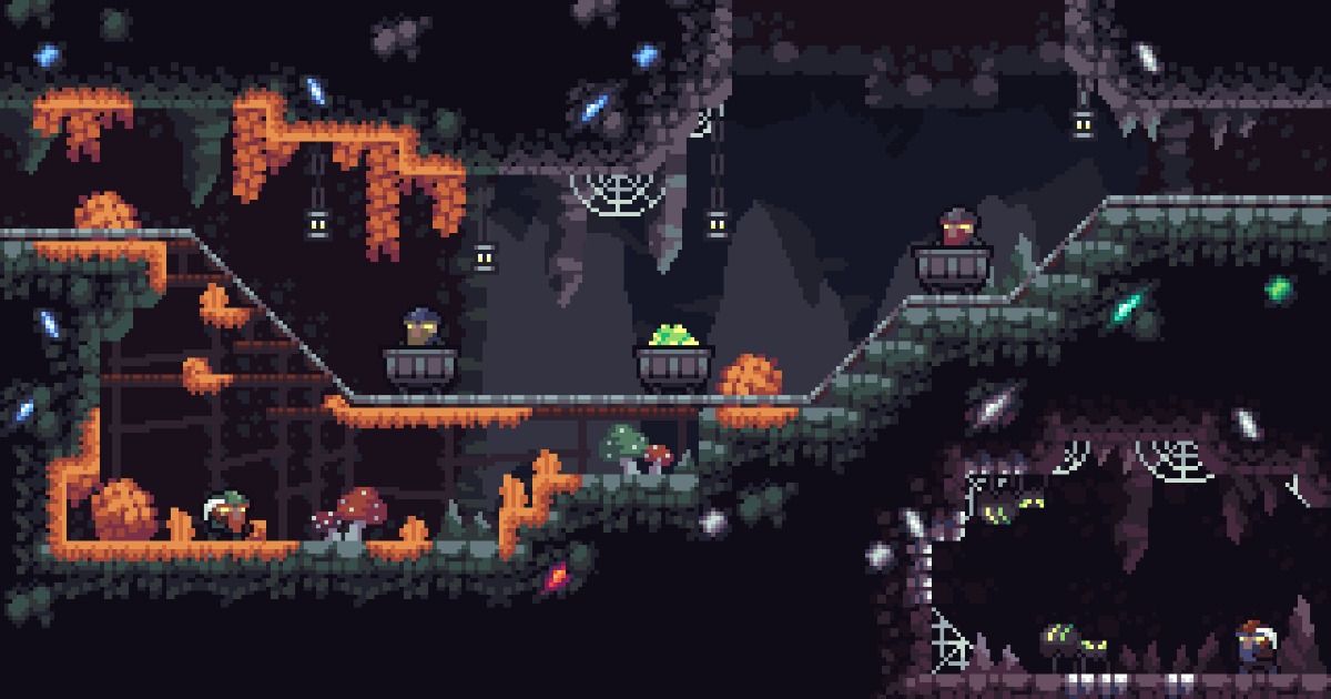 Platformer Tileset - Pixelart Caves | 2D Environments | Unity Asset Store