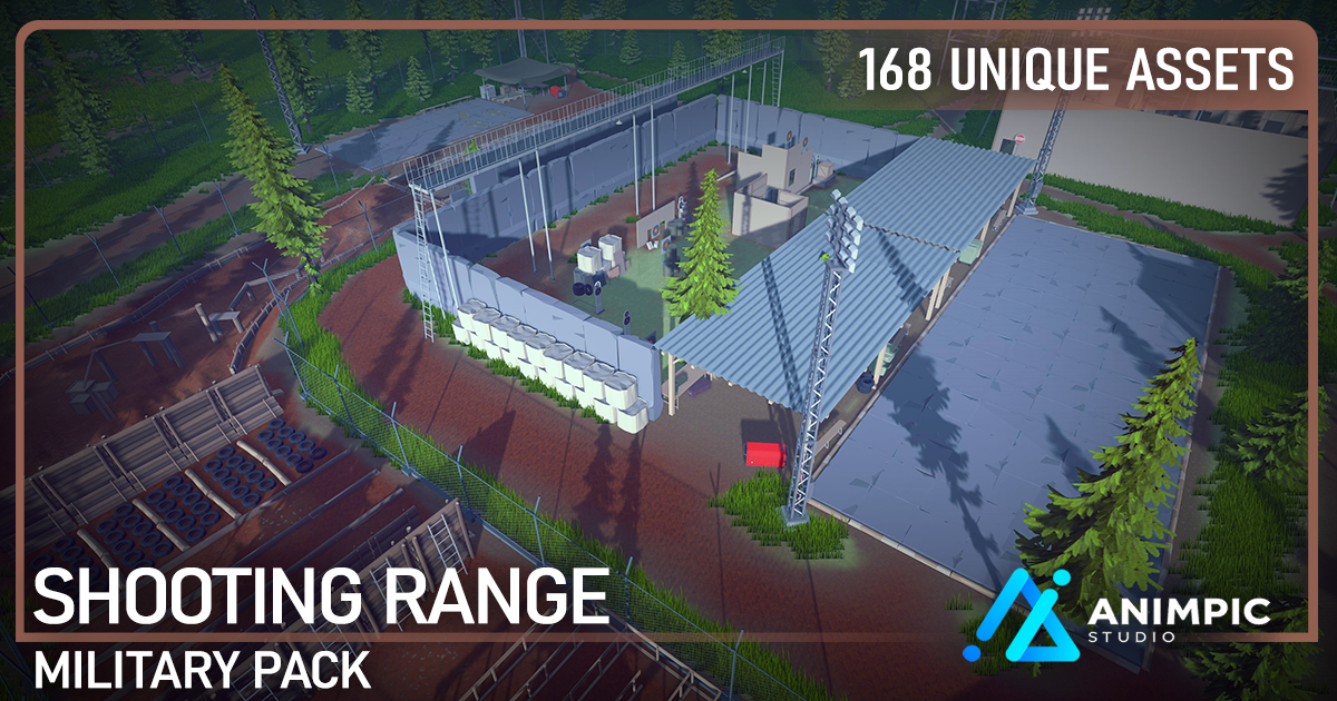 POLY - Military Shooting Range | 3D Environments | Unity Asset Store