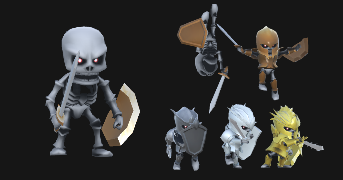 Stylized Skeletons (Low Poly) | Characters | Unity Asset Store