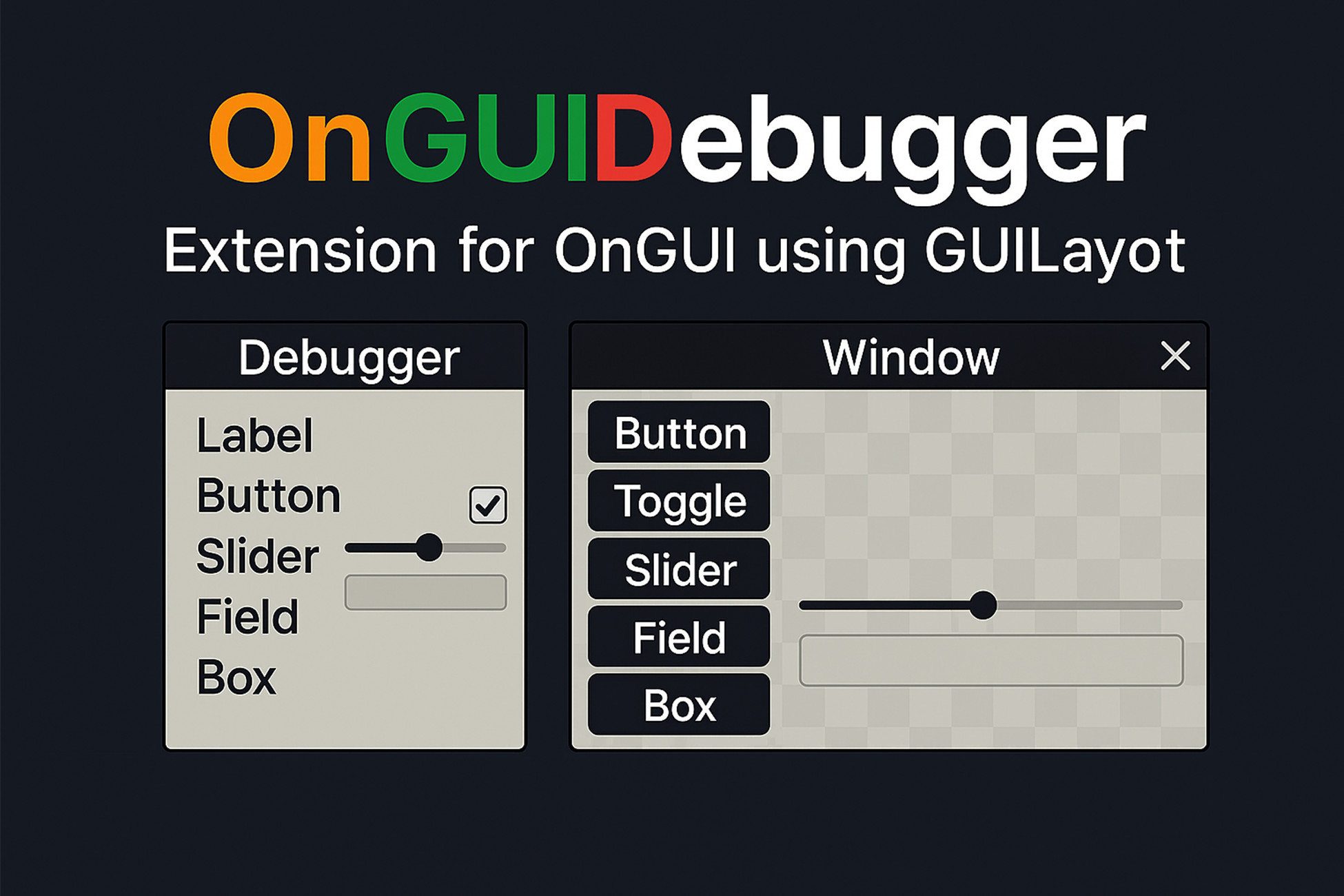 On GUI Debugger | GUI Tools | Unity Asset Store