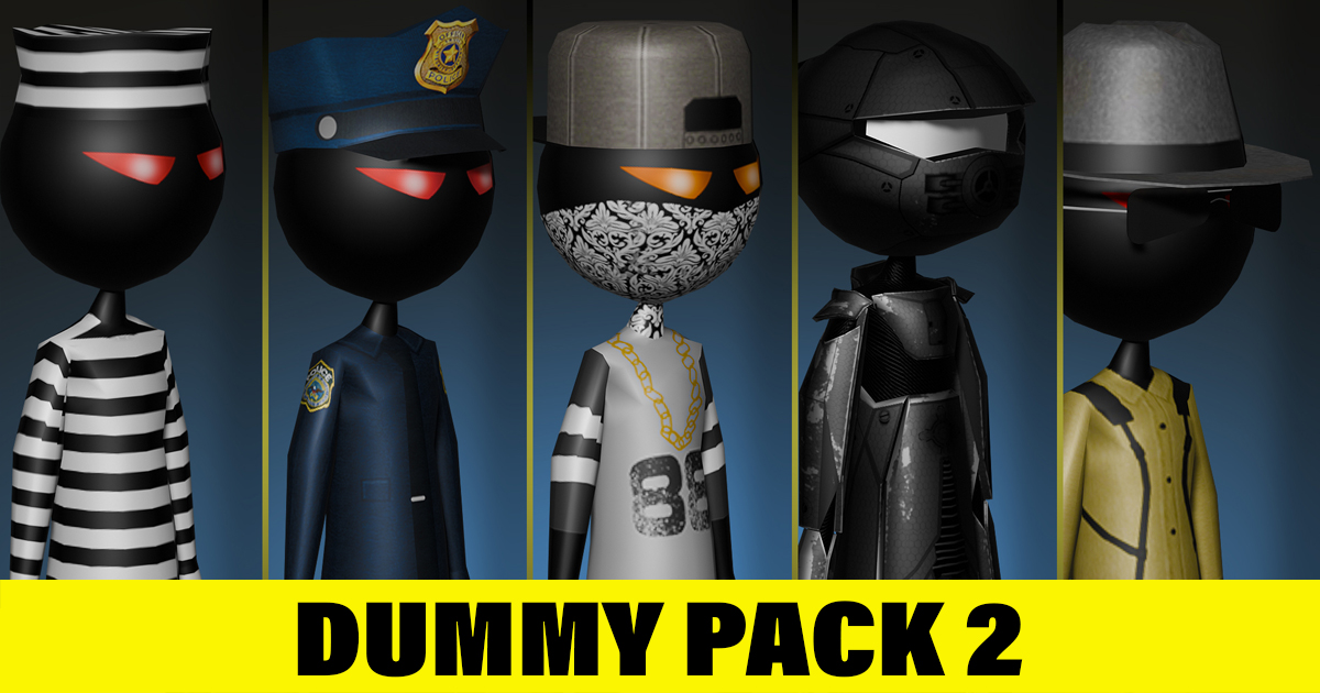 Low Poly Dummy pack 2 | 3D Humanoids | Unity Asset Store