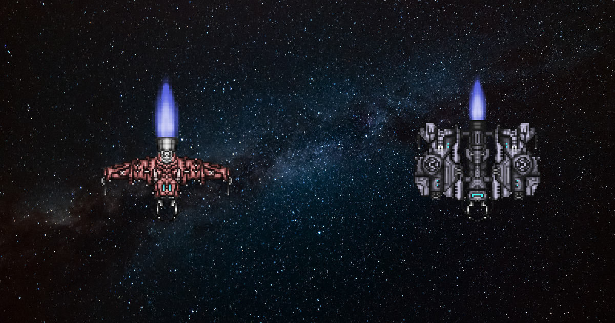 2D Pixel Spaceships (2 Small Ships + Explosions) | 2D Characters ...