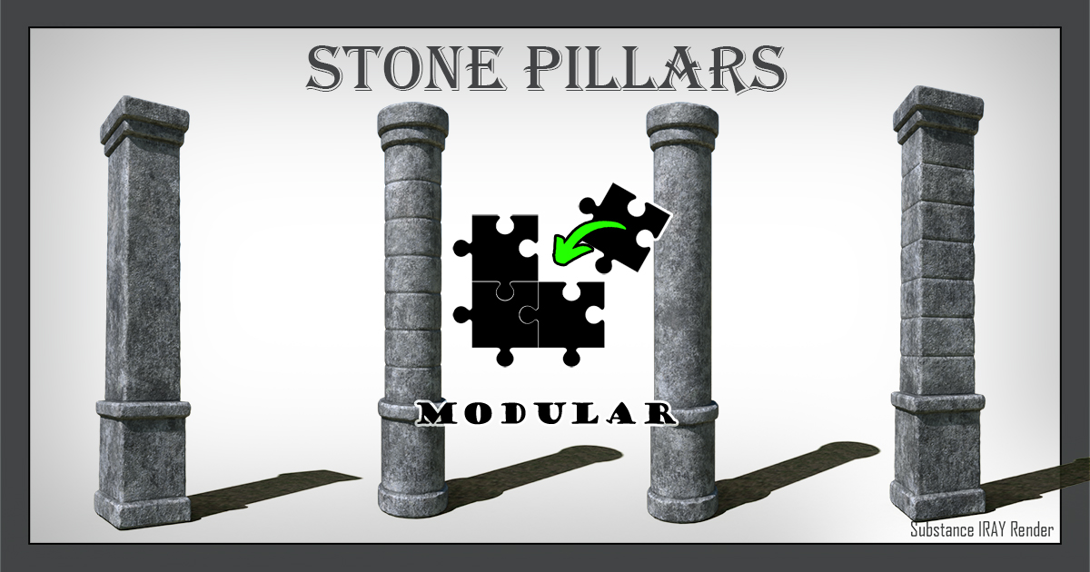 Occult Stone Pillars | 3D Environments | Unity Asset Store