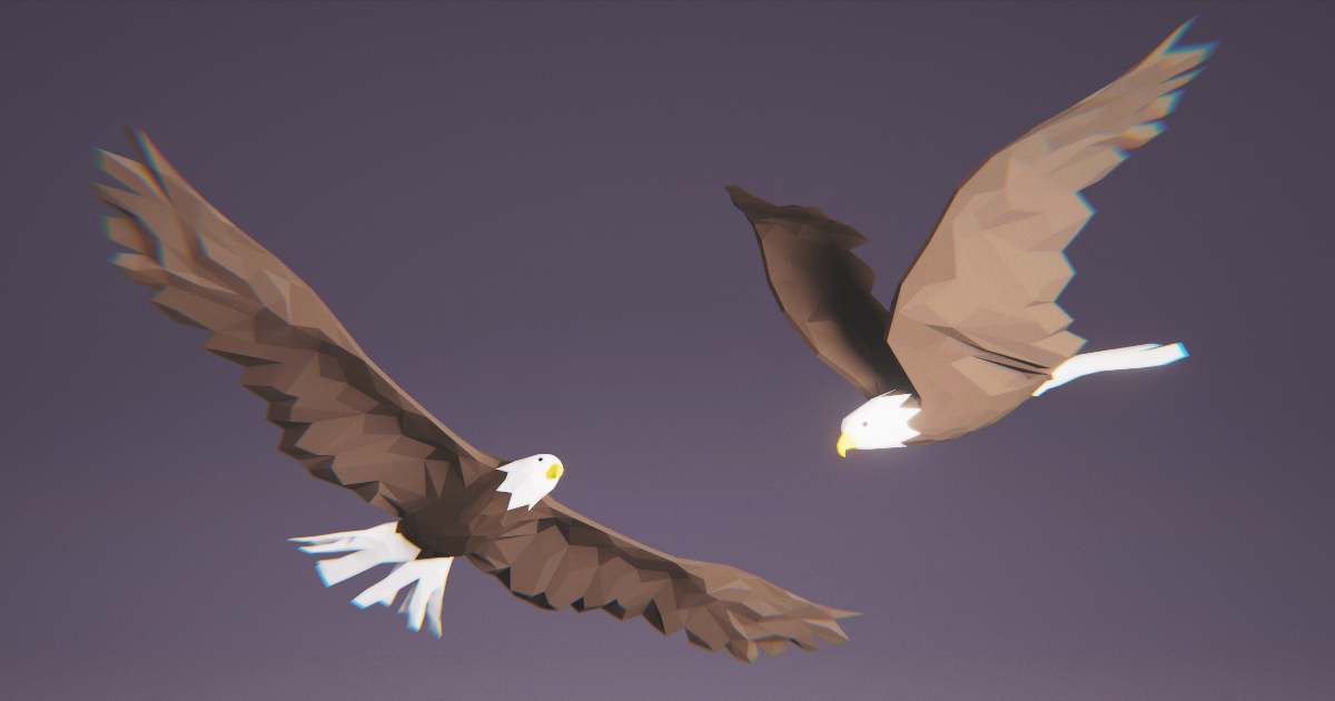 Low Poly Bird: Bald Eagle | Characters | Unity Asset Store