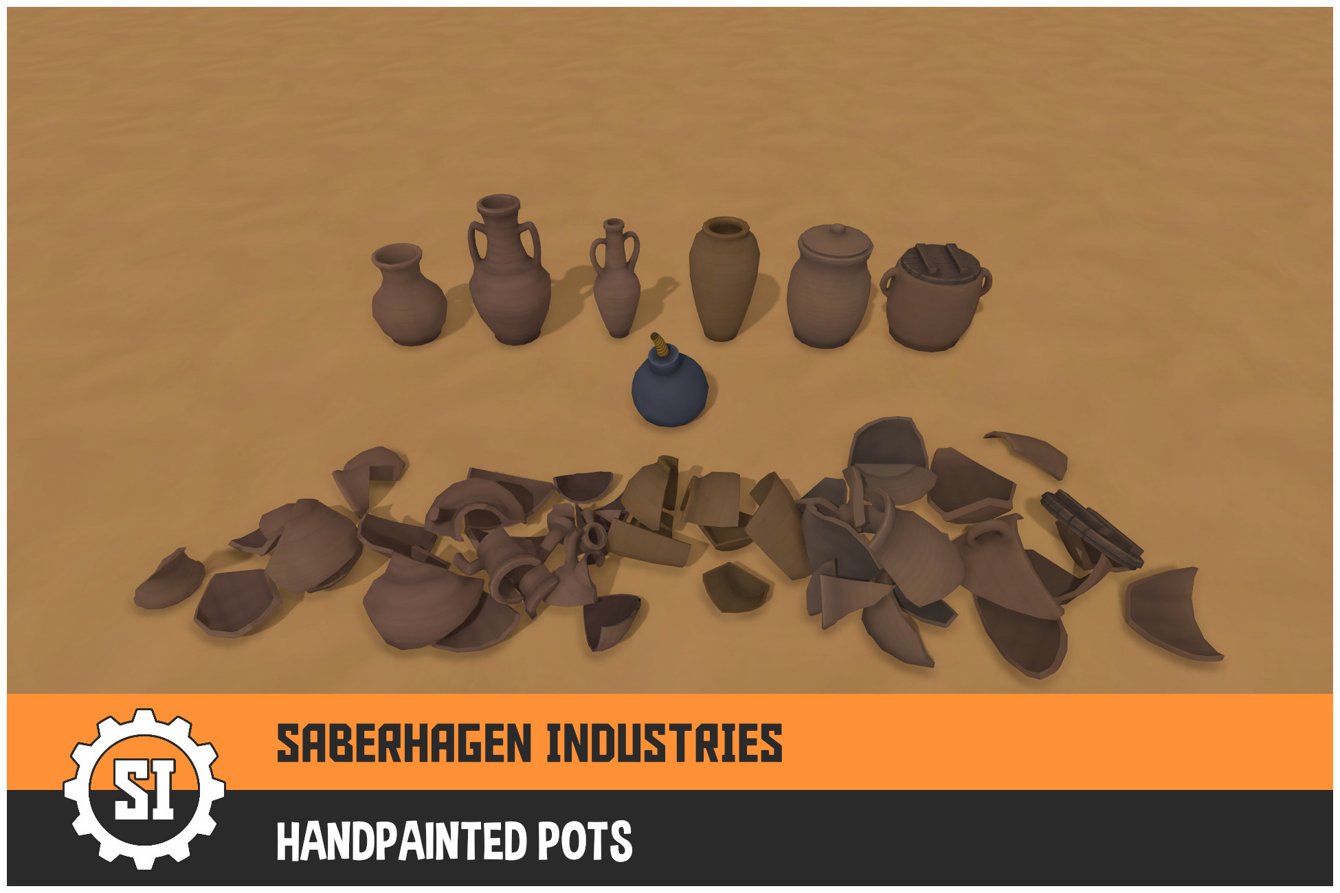 Handpainted Breakable Pots | 3D Props | Unity Asset Store