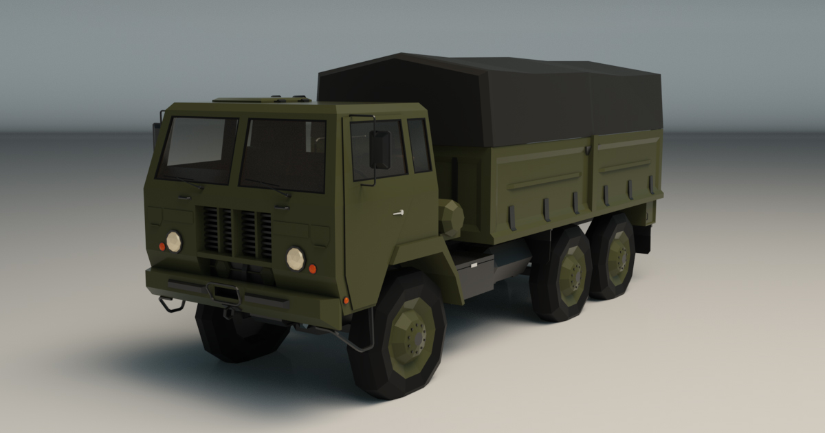 Low Poly Military Truck 04 | 3D Land | Unity Asset Store