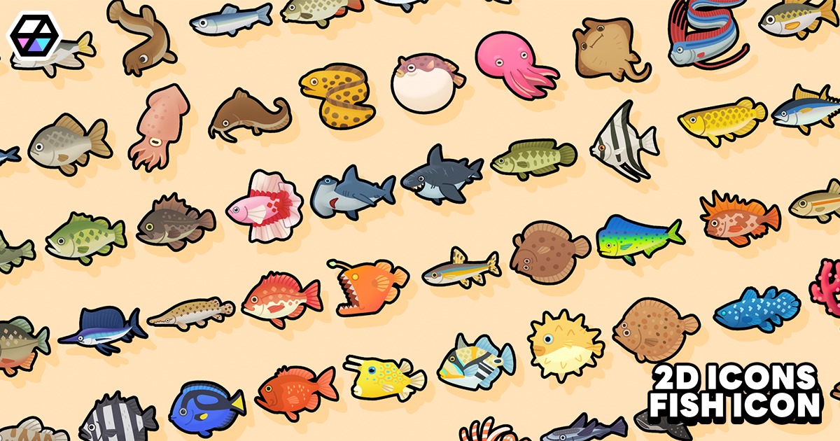 2D Icons - Fish Icon | 2D Icons | Unity Asset Store
