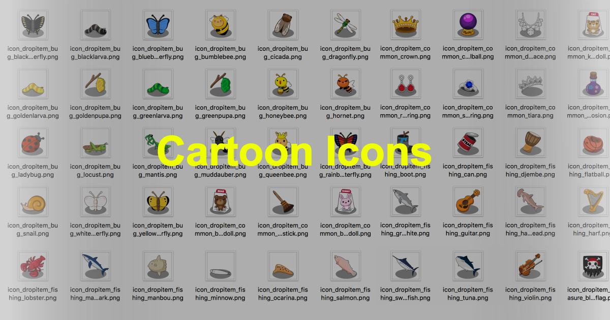 Cartoon Icons | 2D Icons | Unity Asset Store