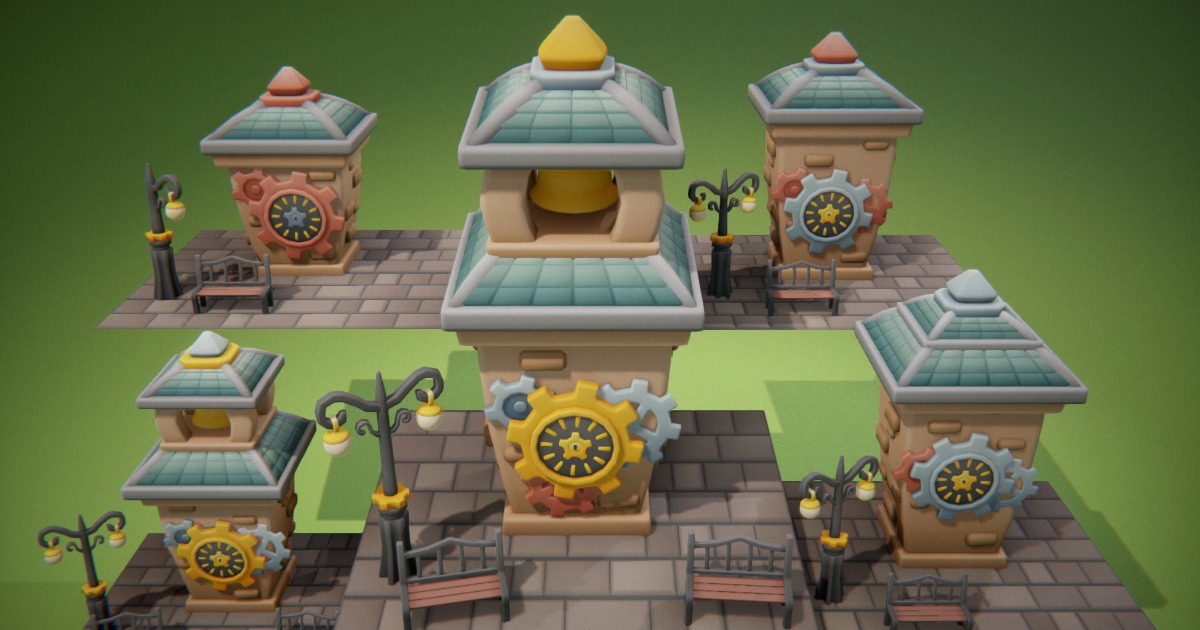 Clock Tower Building Level Up - 5 Stages | 3D Environments | Unity ...
