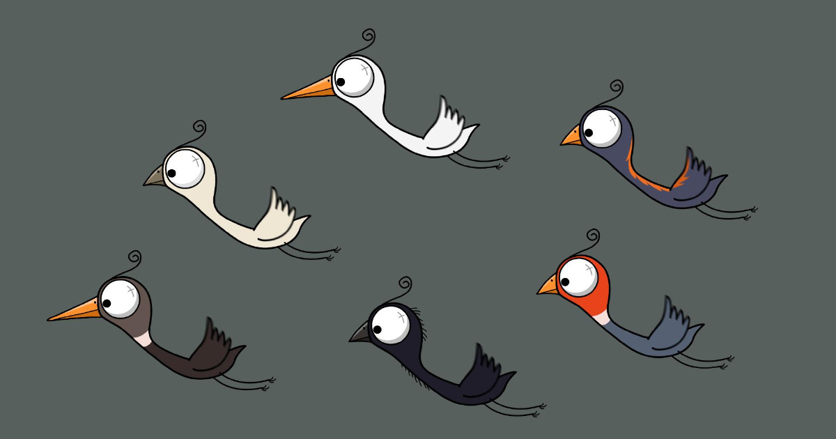 Cute Birds - Egrets, Cranes and Herons | 2D Characters | Unity Asset Store