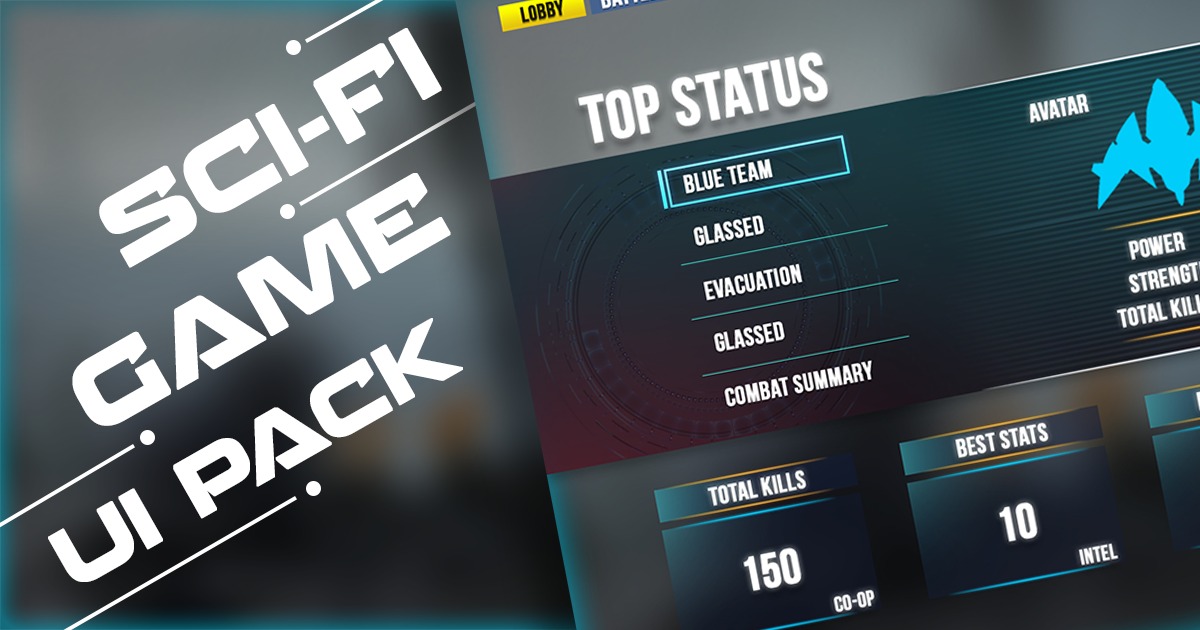 Sci-fi game ui pack - 2d space gui components | 2D GUI | Unity Asset Store