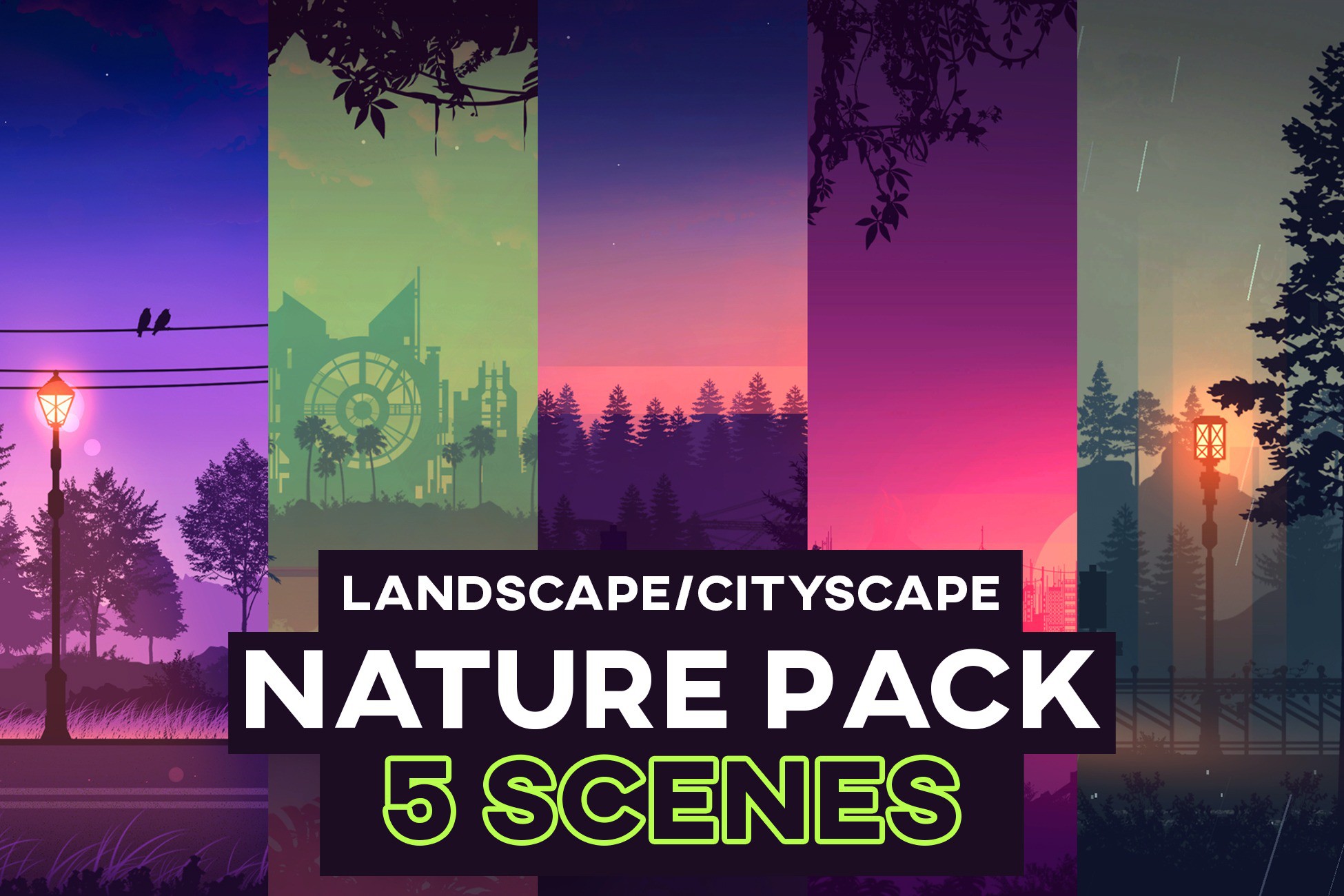 Natural Landscapes Pack Vol1 2d Environments Unity Asset Store