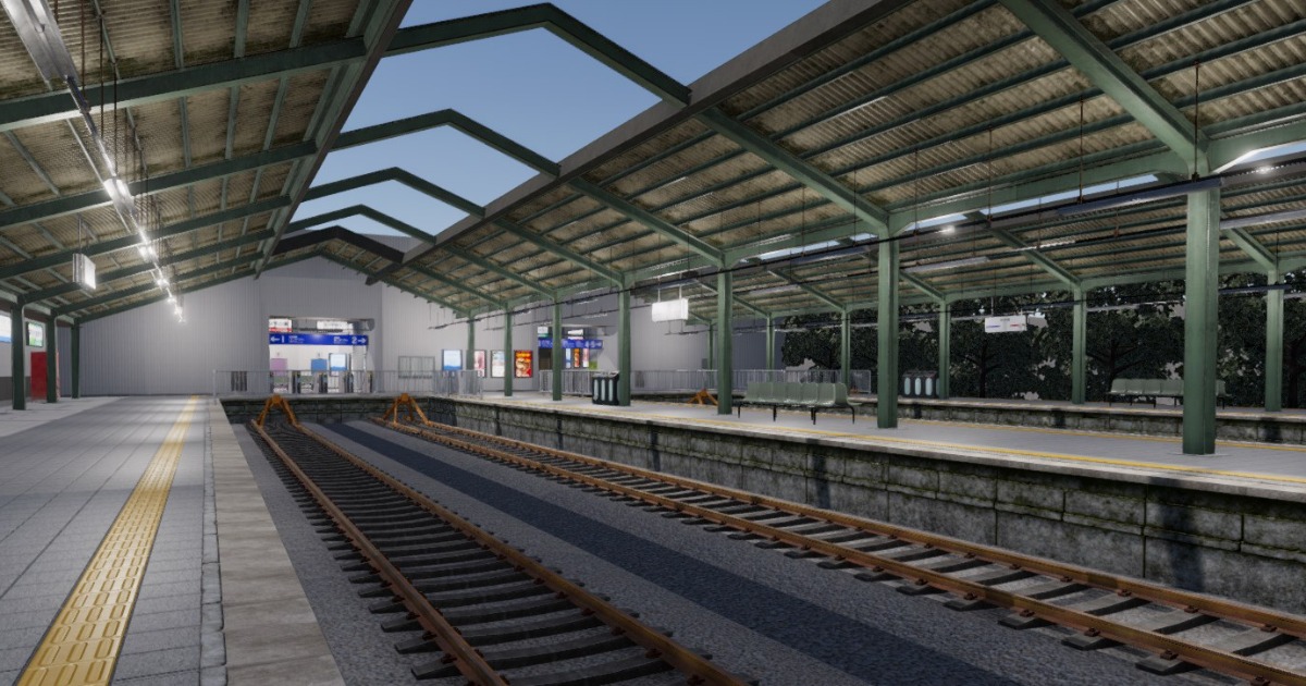 Japanese Railway Station - Interior & Platforms Environment | 3D Urban ...