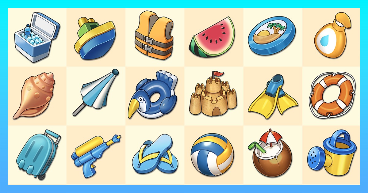 Summer Item | 2D Icons | Unity Asset Store