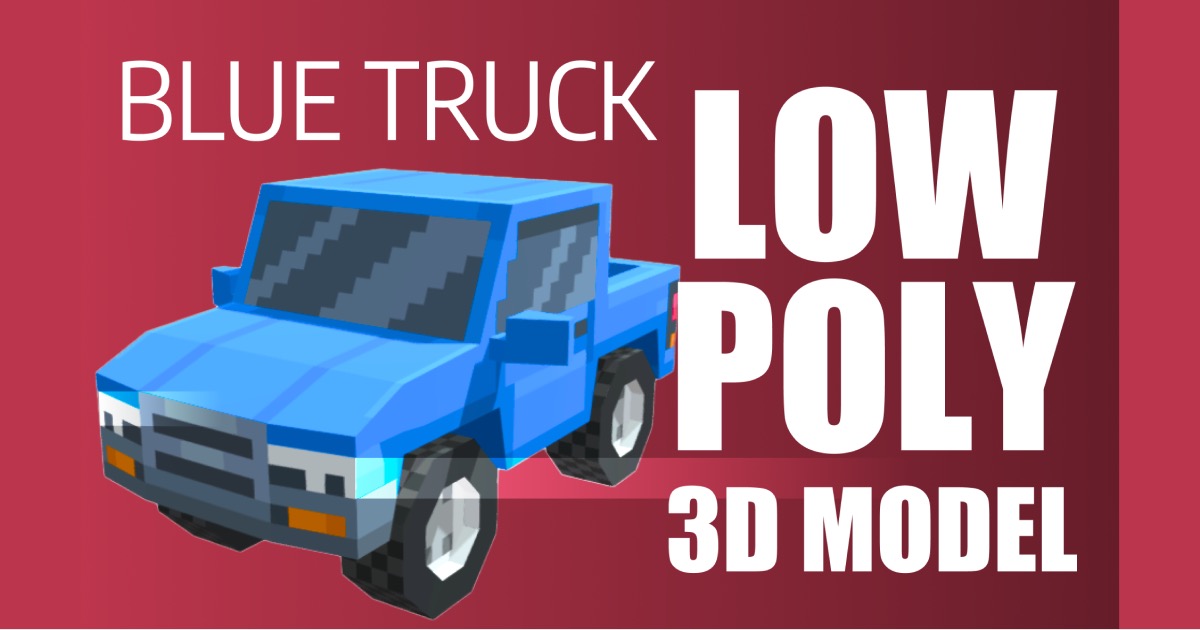 3D Low Poly Voxel Pickup Truck : Pixel Style | 3D 車両 | Unity Asset Store