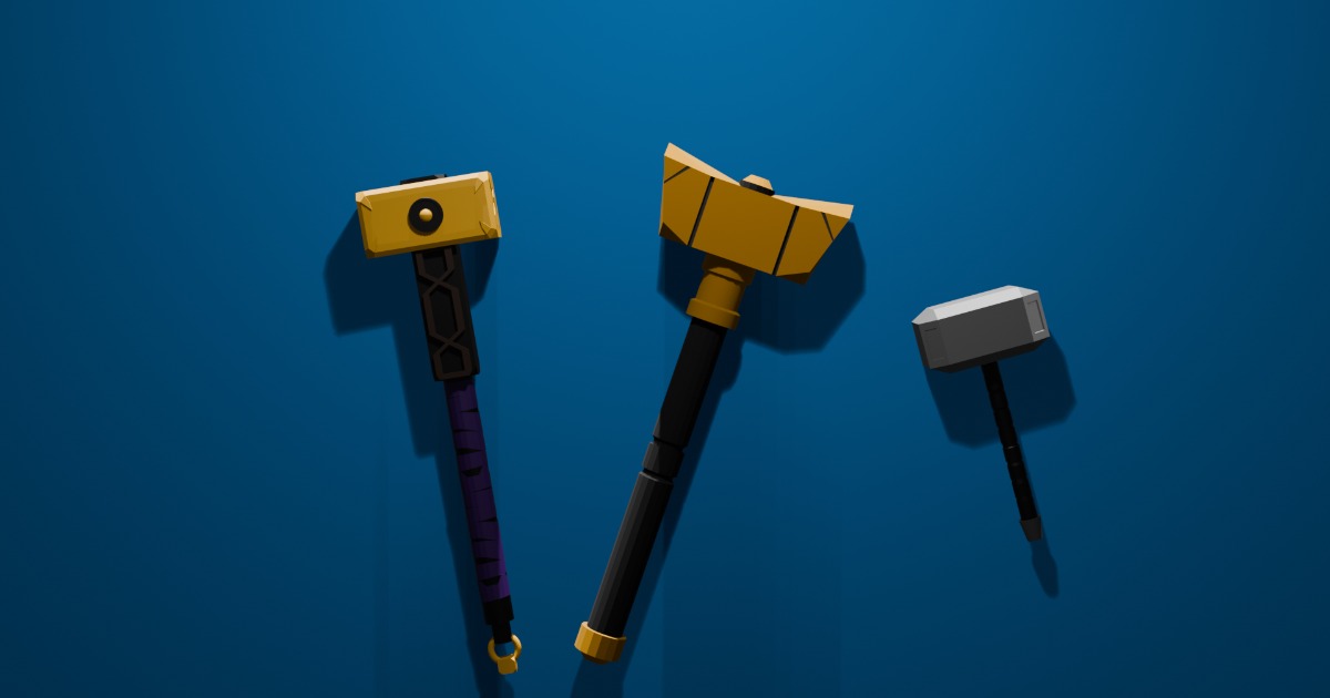 War Hammer Pack | 3D Weapons | Unity Asset Store