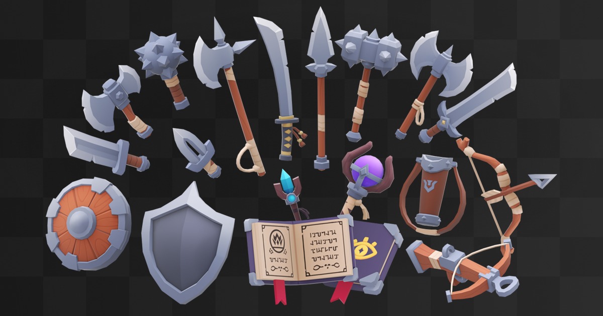 Stylized Weapons Pack - Low poly | 3D Weapons | Unity Asset Store