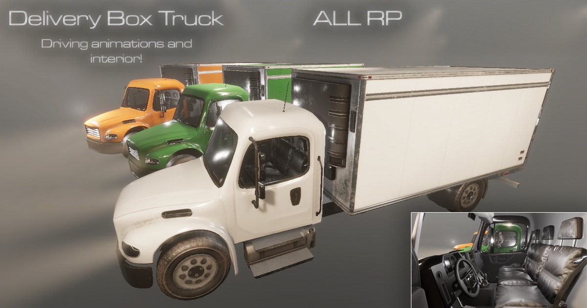 Delivery Box Truck | 3D Land | Unity Asset Store