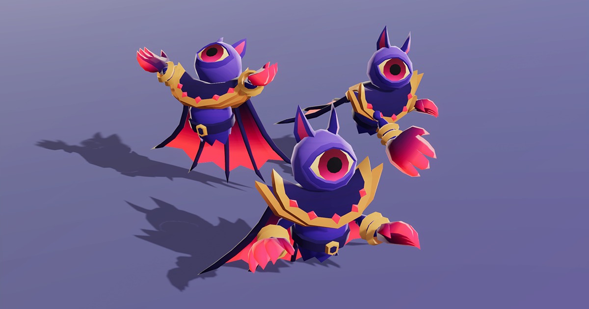 Cyclops Bat Mage Cute Series | 3D Creatures | Unity Asset Store
