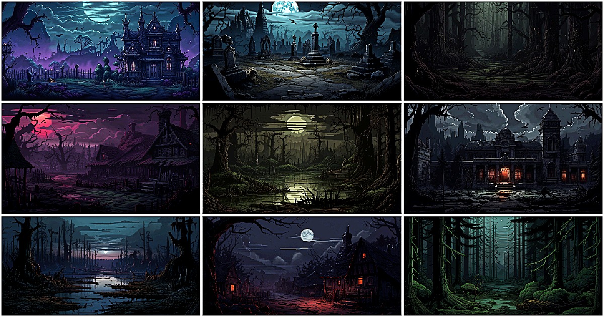 BACKGROUND - Pixel Horror 1 | 2D Environments | Unity Asset Store