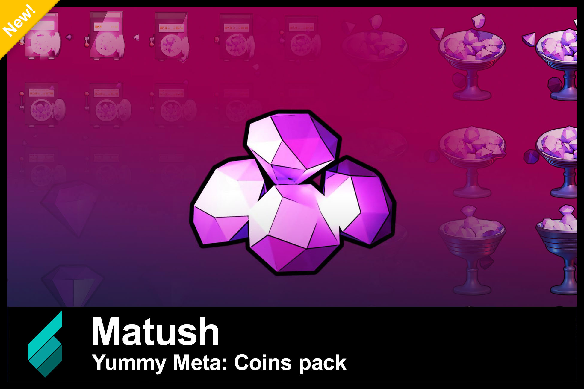 Yummy Meta: Animated Gems | 2D Icons | Unity Asset Store