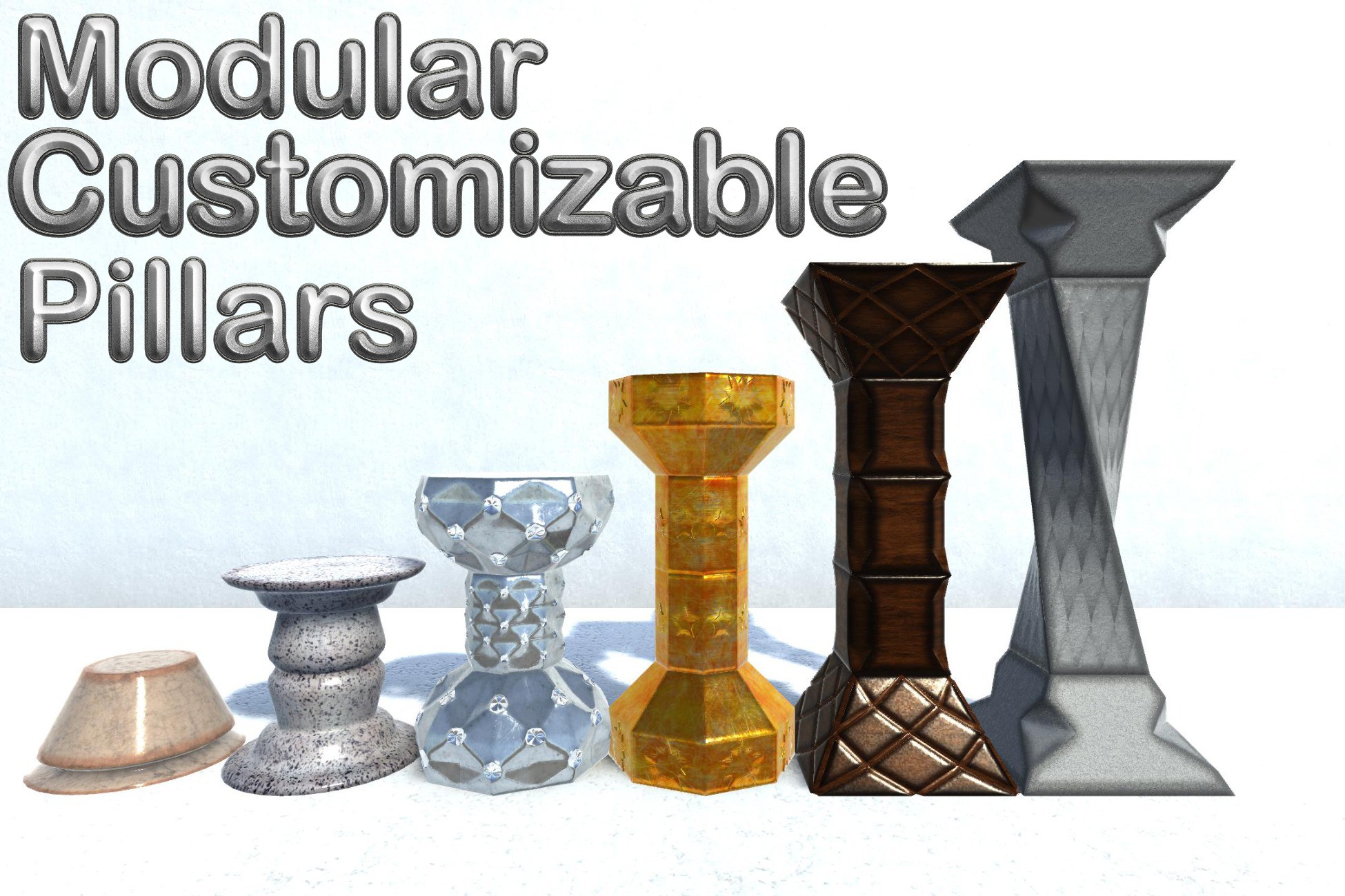 Modular Pillar Collection | 3D 도시 | Unity Asset Store