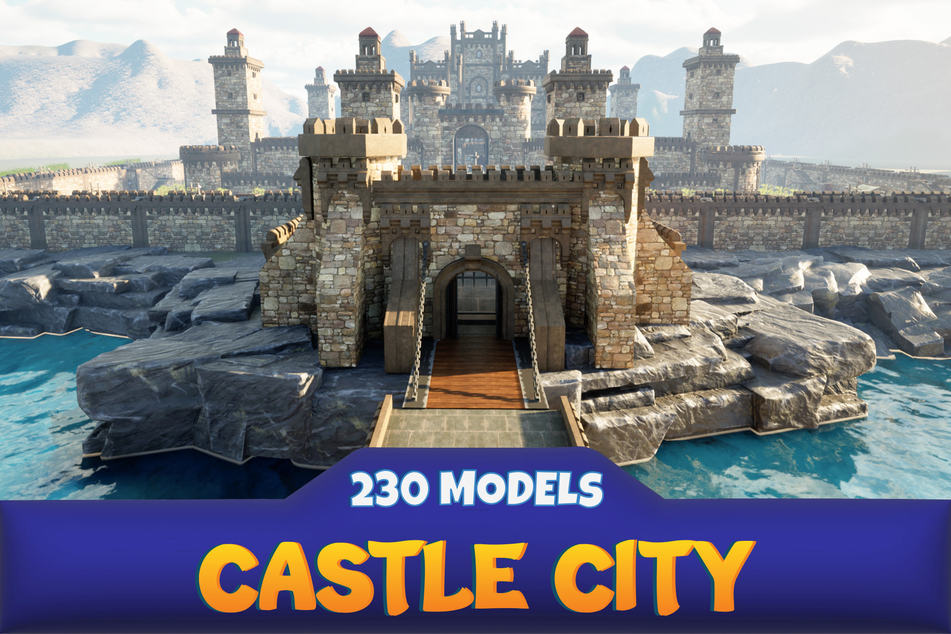 Medieval Castle City v2.0 | 3D 歴史的建造物 | Unity Asset Store