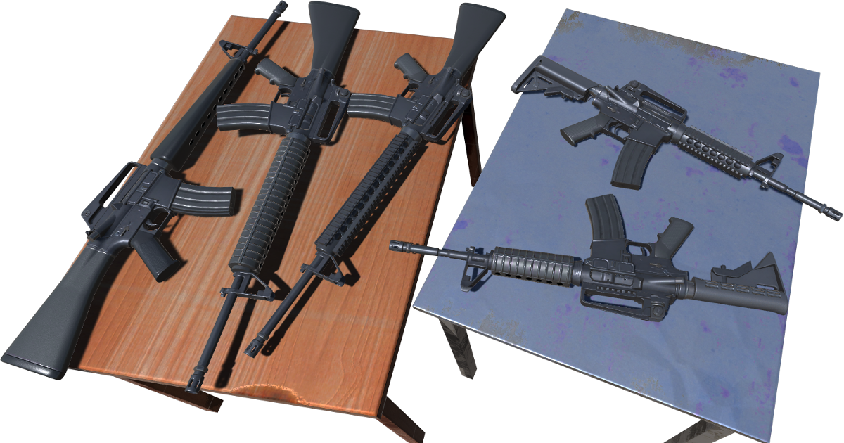 M16 and M4 Pack | 3D 총기 | Unity Asset Store