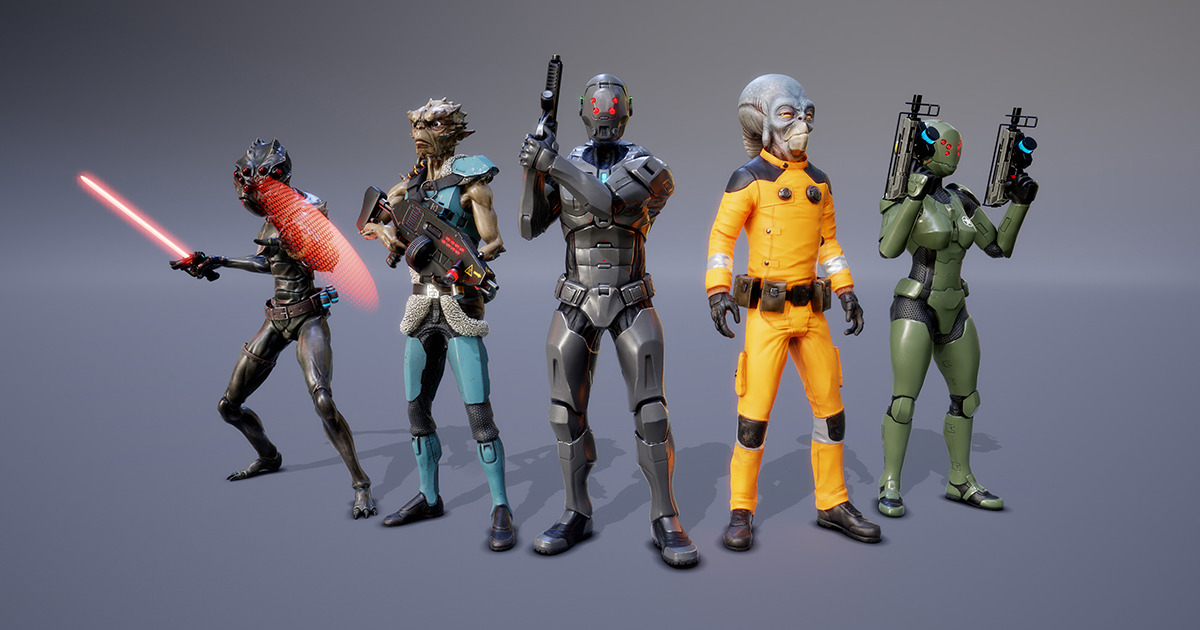 SCI FI SHOOTER CHARACTERS PACK VOL 3 | 3D Humanoids | Unity Asset Store