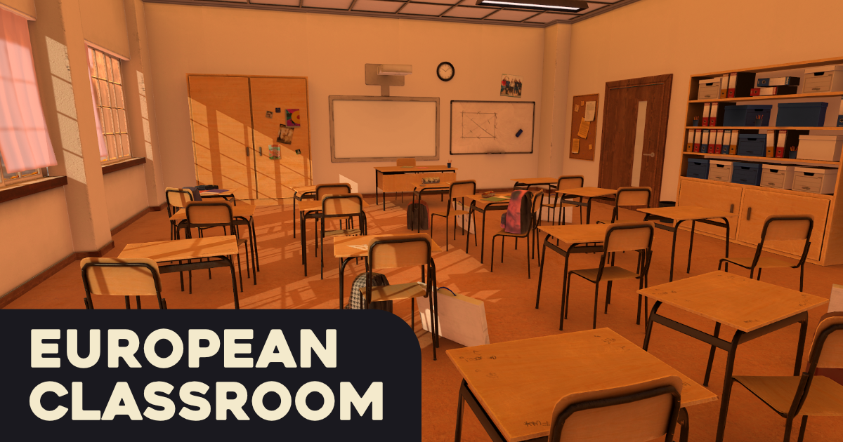 Modular European Classroom | 3D 주변환경 | Unity Asset Store