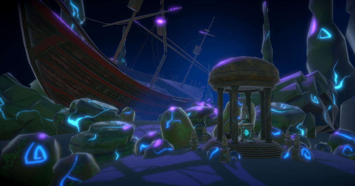 Low Poly - 3D Underwater Temple Ruins | 3D Environments | Unity Asset Store