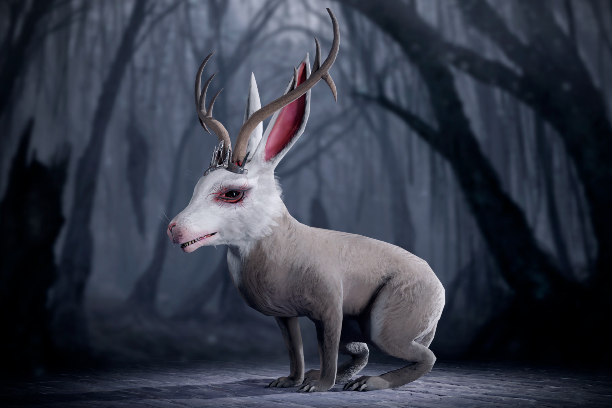 Undead Rabbit / Jackalope | 3D Creatures | Unity Asset Store