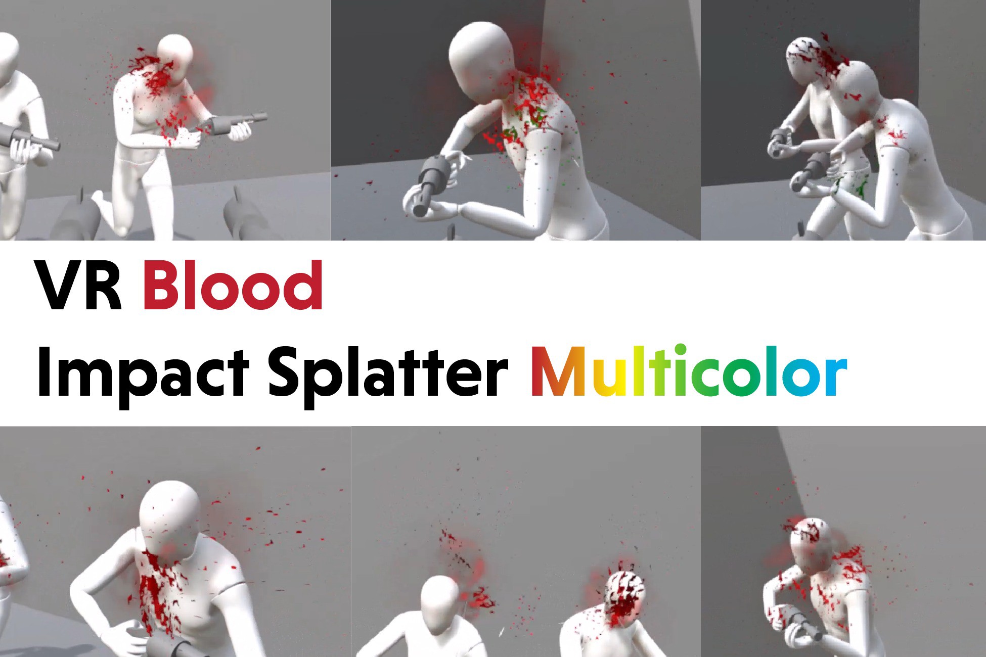 VR Blood Impact Splatter Multicolor | 시각 효과 파티클 | Unity Asset Store
