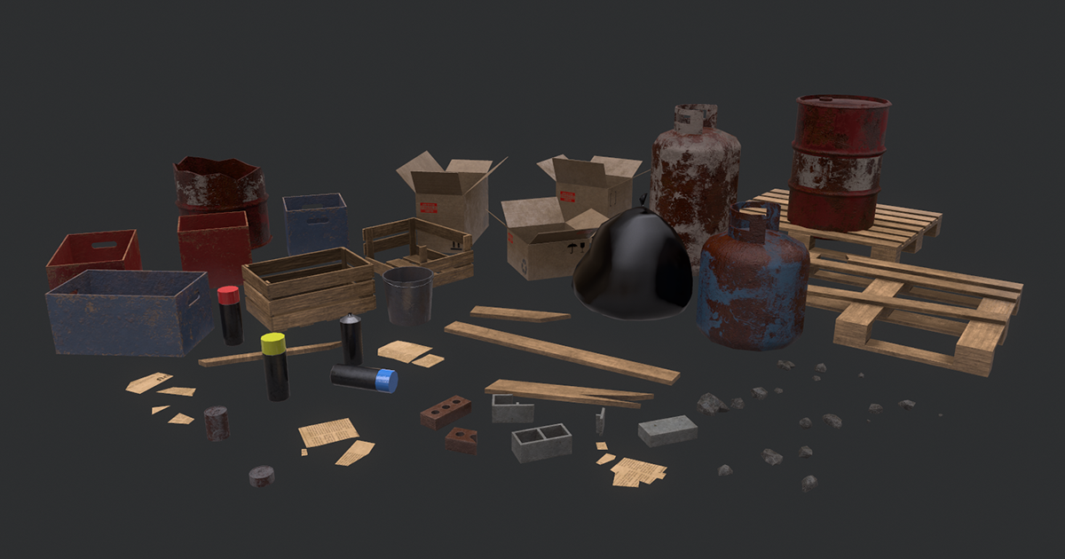 Trash Asset Pack | 3D Urban | Unity Asset Store