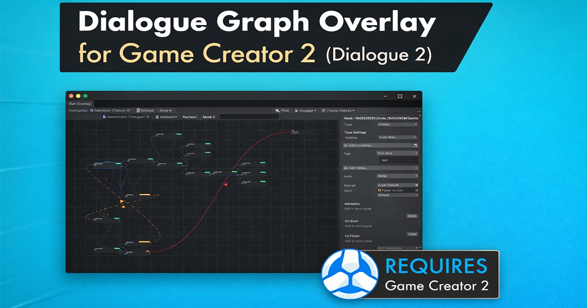 Dialogue Graph Overlay for Game Creator 2 - Dialogue 2 | Game Toolkits ...