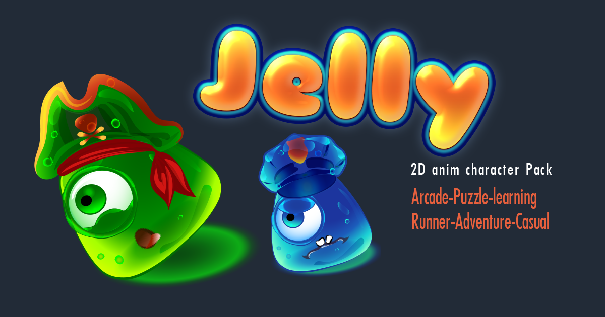 2D Anim Jelly Pack | 2D Characters | Unity Asset Store