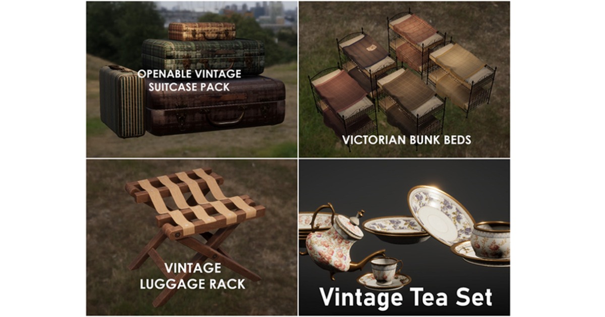 Vintage Props Pack 3d 道具 Unity Asset Store 4608