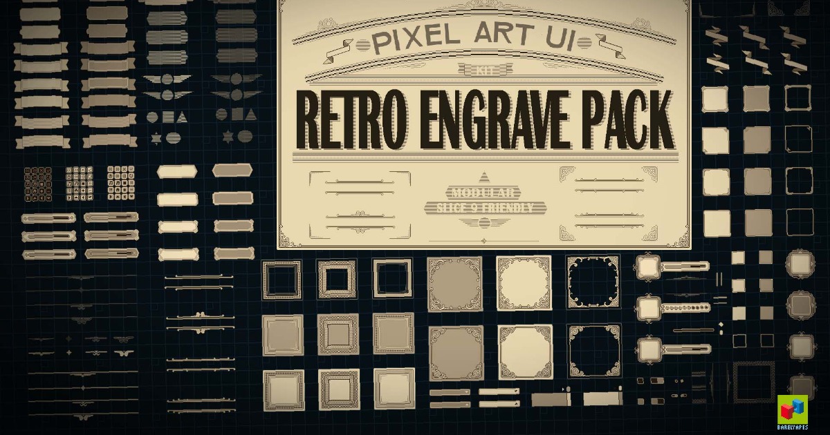 2D Retro Engrave UI/GUI Kit | 2D Icons | Unity Asset Store