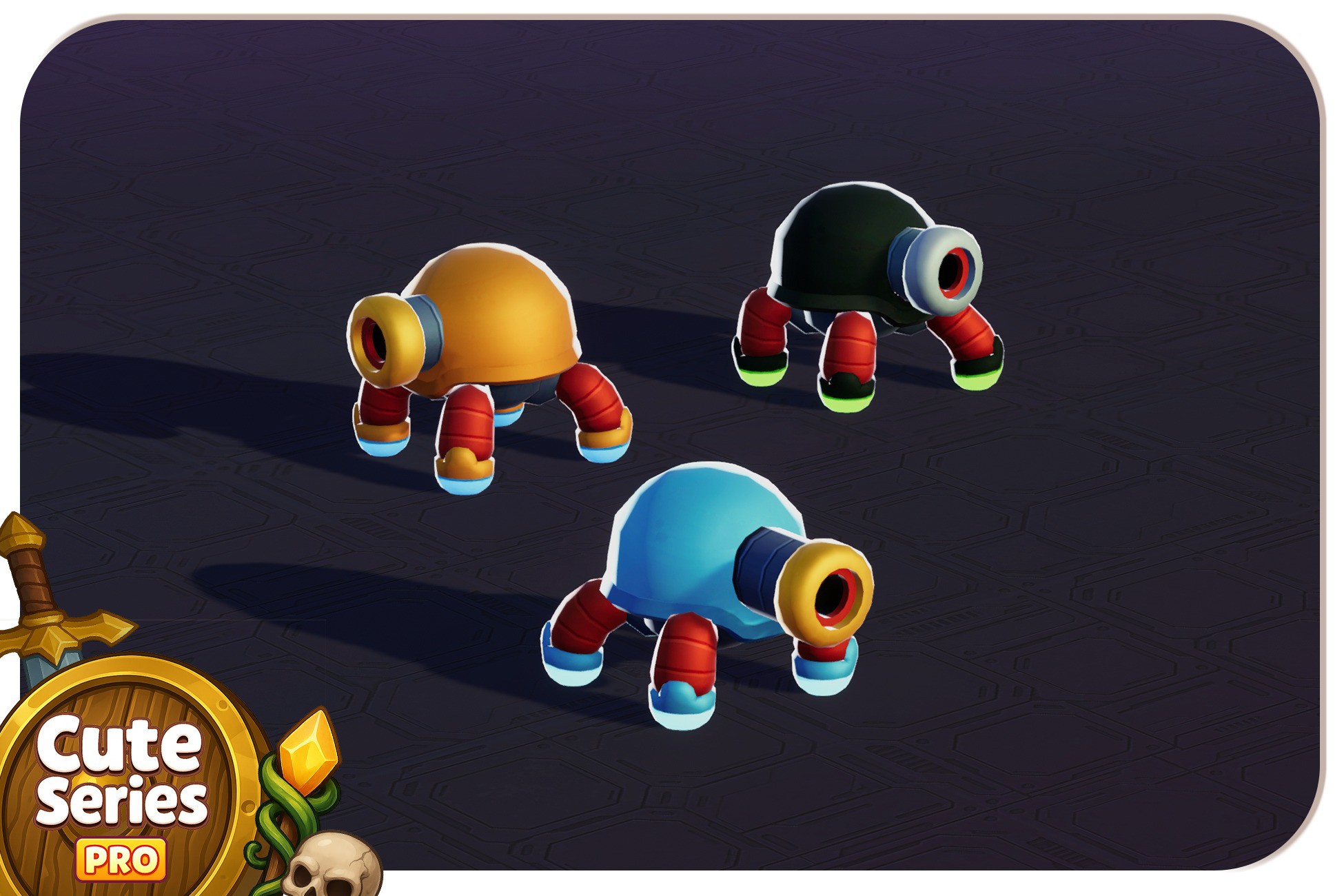 Turret Walker Robot Cute Pro Series by Meshtint Studio