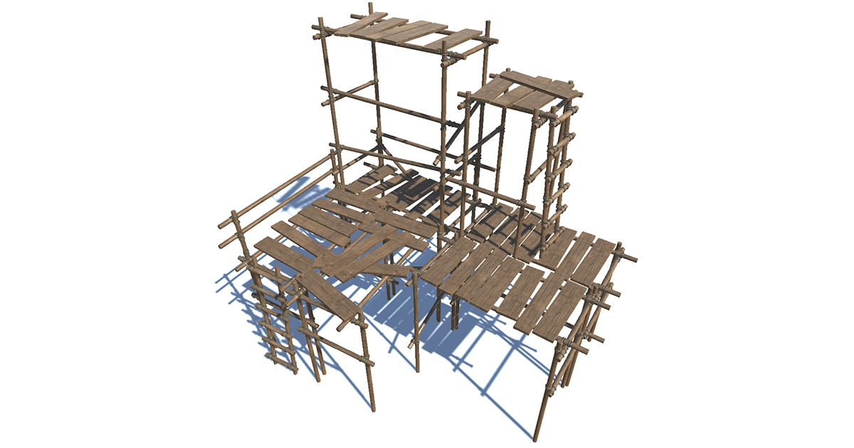 Wooden Scaffold Pack Low Poly | 3D 소품 | Unity Asset Store