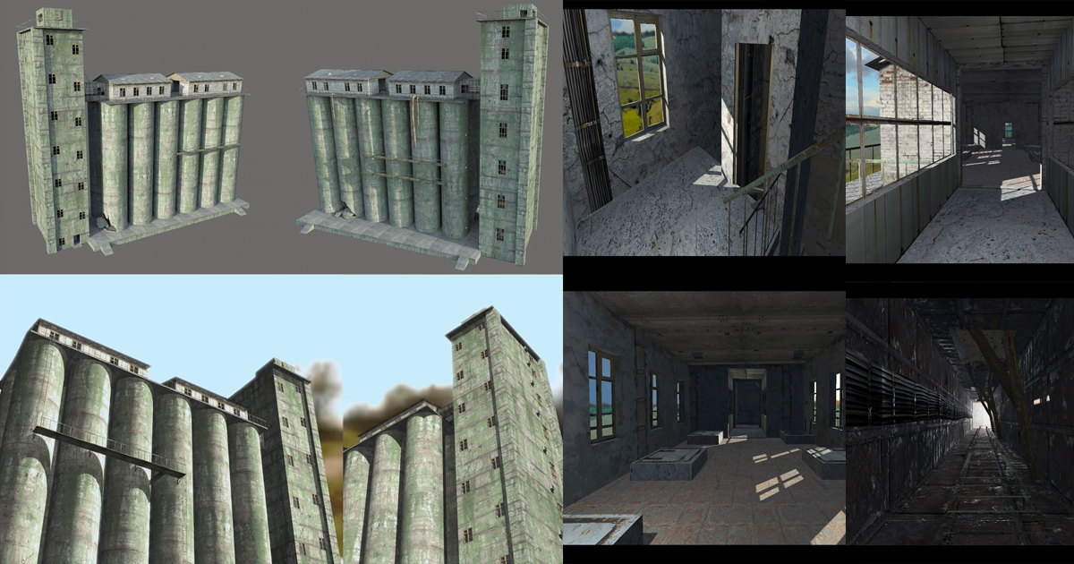 Grain elevator | 3D Industrial | Unity Asset Store