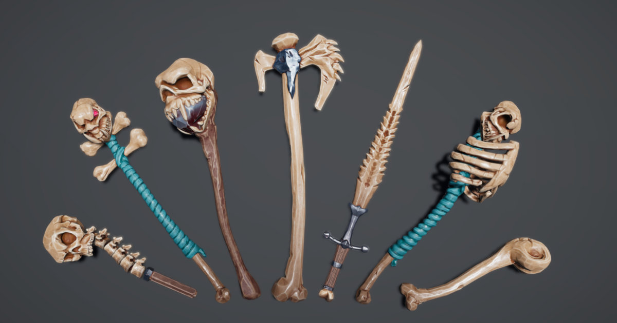 Stylized Weapons 02: Bone Weapons | 3D Weapons | Unity Asset Store