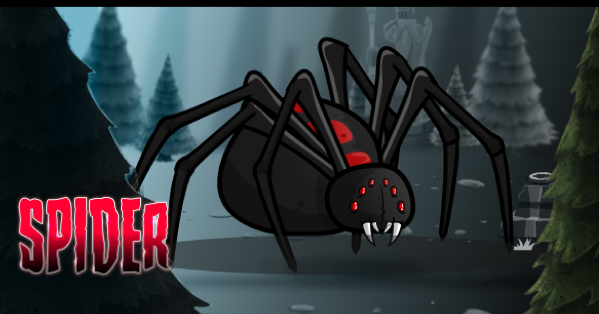 Giant Black Widow Spider | 2D Characters | Unity Asset Store