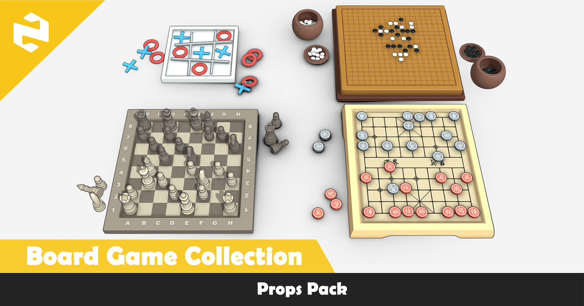 Board Game Collection | 3D Props | Unity Asset Store