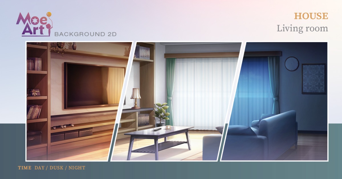 Moeart BG Vol.6 (Living Room) | 2D Environments | Unity Asset Store